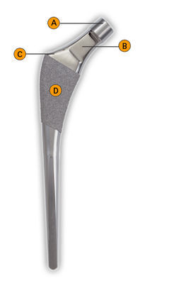 Cementless femoral stem - Alteon® Tapered - Exactech