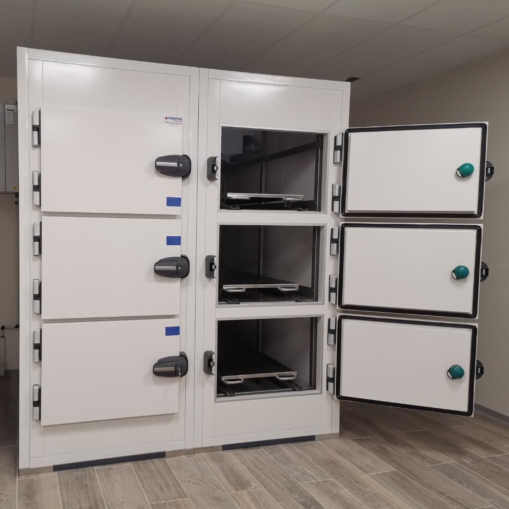 Body tray mortuary cabinet - MORG6688 - FRIMA CONCEPT - 6-body / front ...