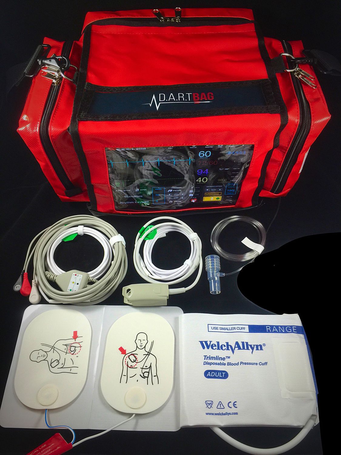 Trauma bag - DART Sim ECG Simulator - for defibrillator