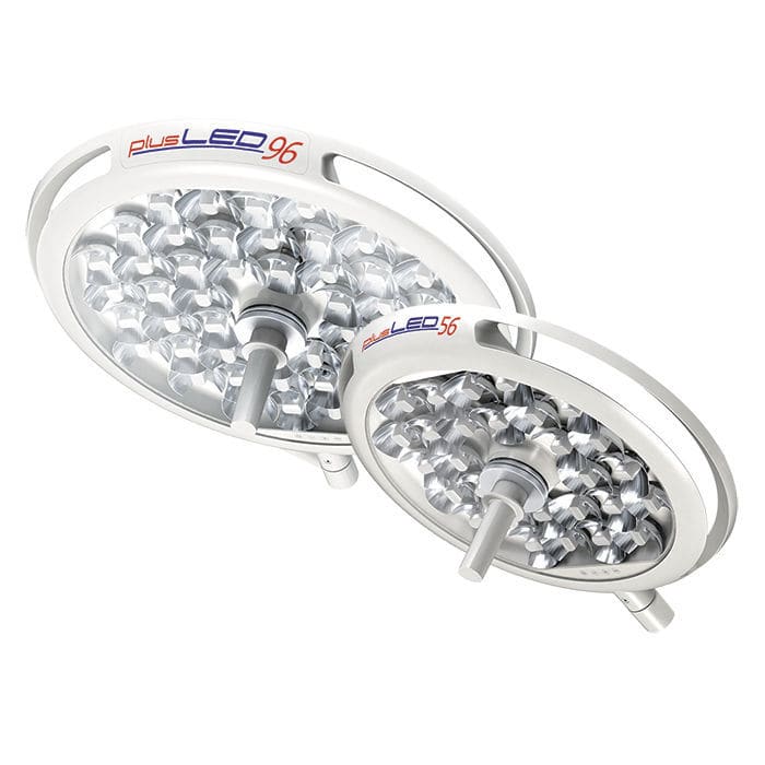 Ceiling-mounted surgical light - plusLED - Klaromed - LED / 2-arm / 96