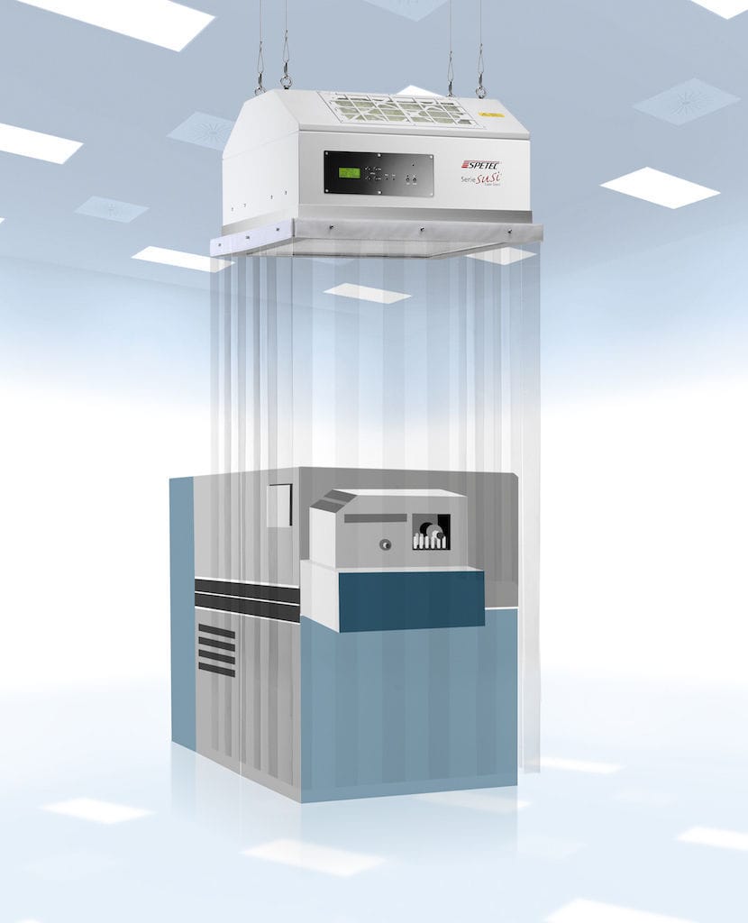 Cleanroom laminar flow module - FBS-V series - Spetec - ceiling