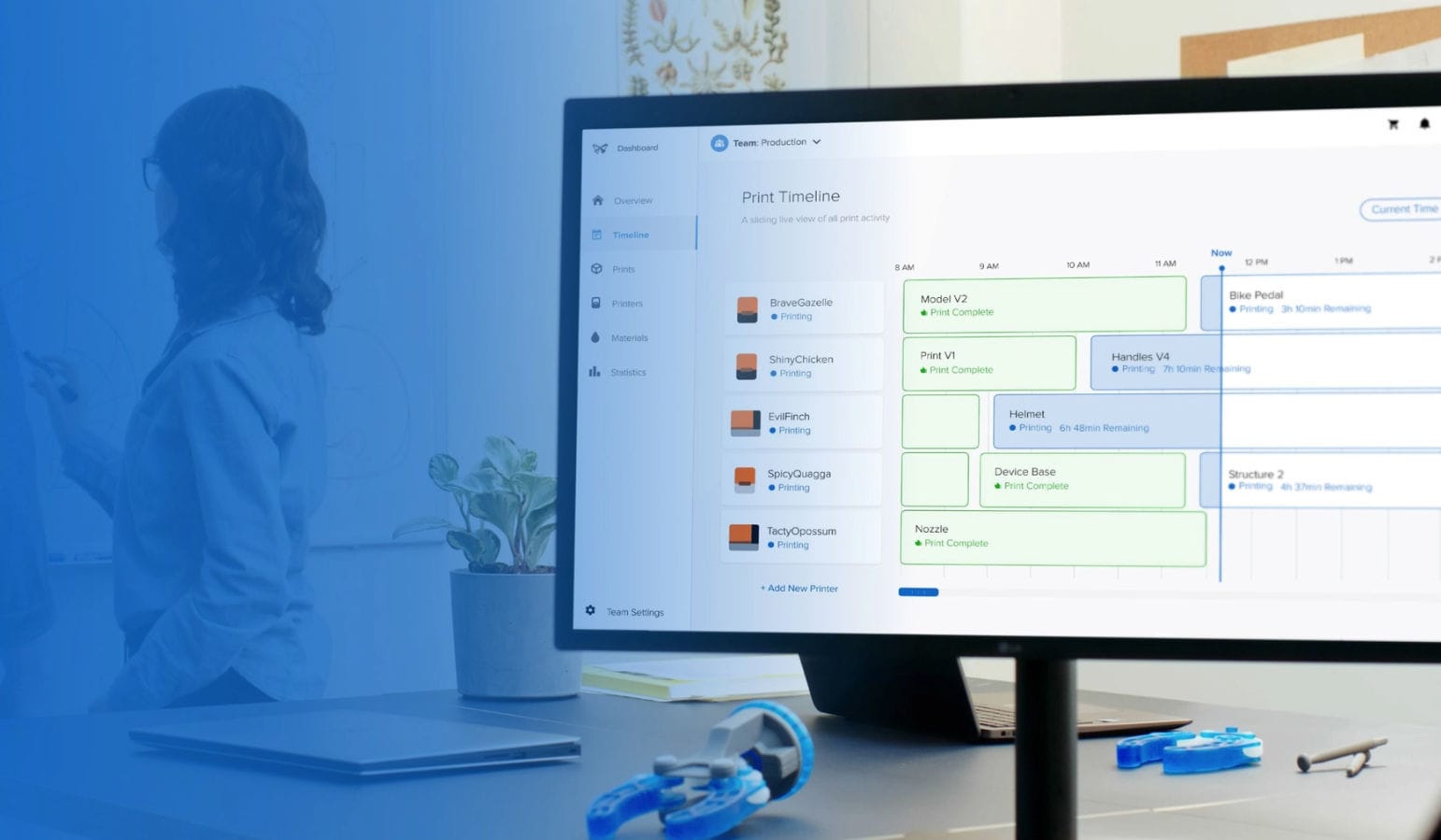 Management software - Dashboard - Formlabs - for control / monitoring ...