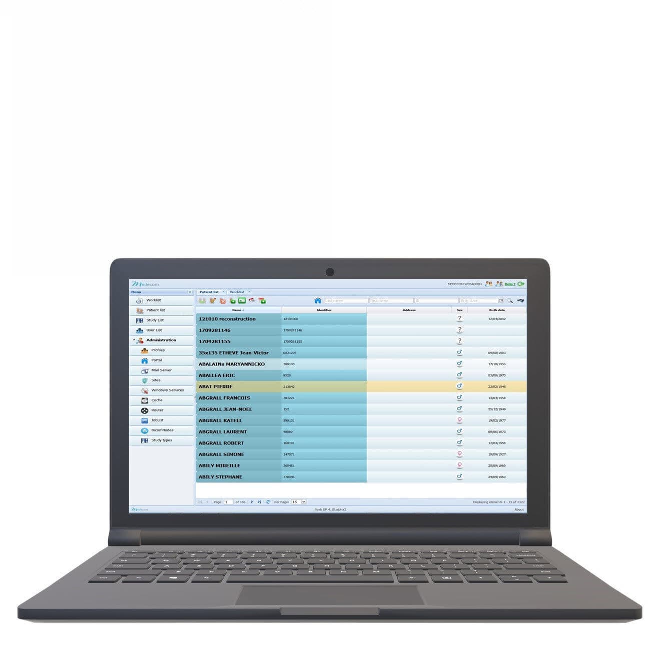 Patient data management software - Med RIS - Medecom - appointment ...