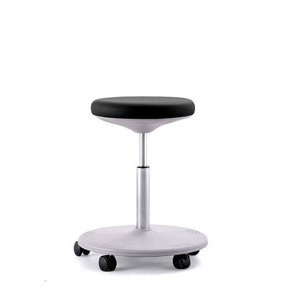 Laboratory stool - Labster 9107 - Bimos - height-adjustable / black / blue