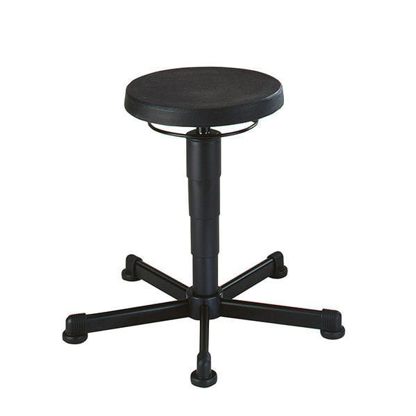 Laboratory stool - 9467 - Bimos - height-adjustable / on casters / black