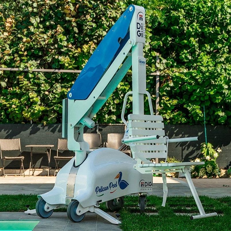 Battery-operated patient lift - Pelican - DiGi Project - on casters ...