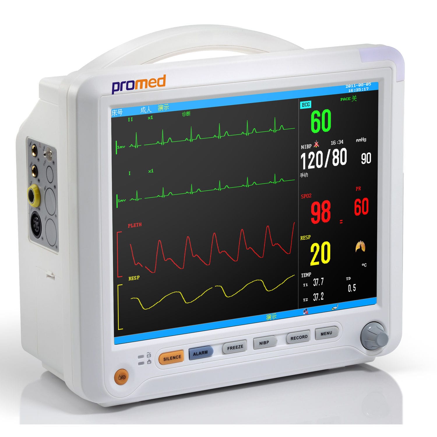 Tabletop patient monitor - PM-8 - Promed Technology - RESP / etCO2 ...