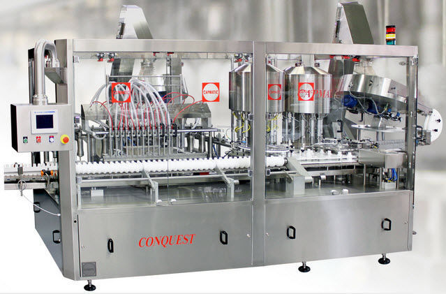 Continuous-motion filler - Conquest® - Capmatic - servo-driven / volumetric / piston
