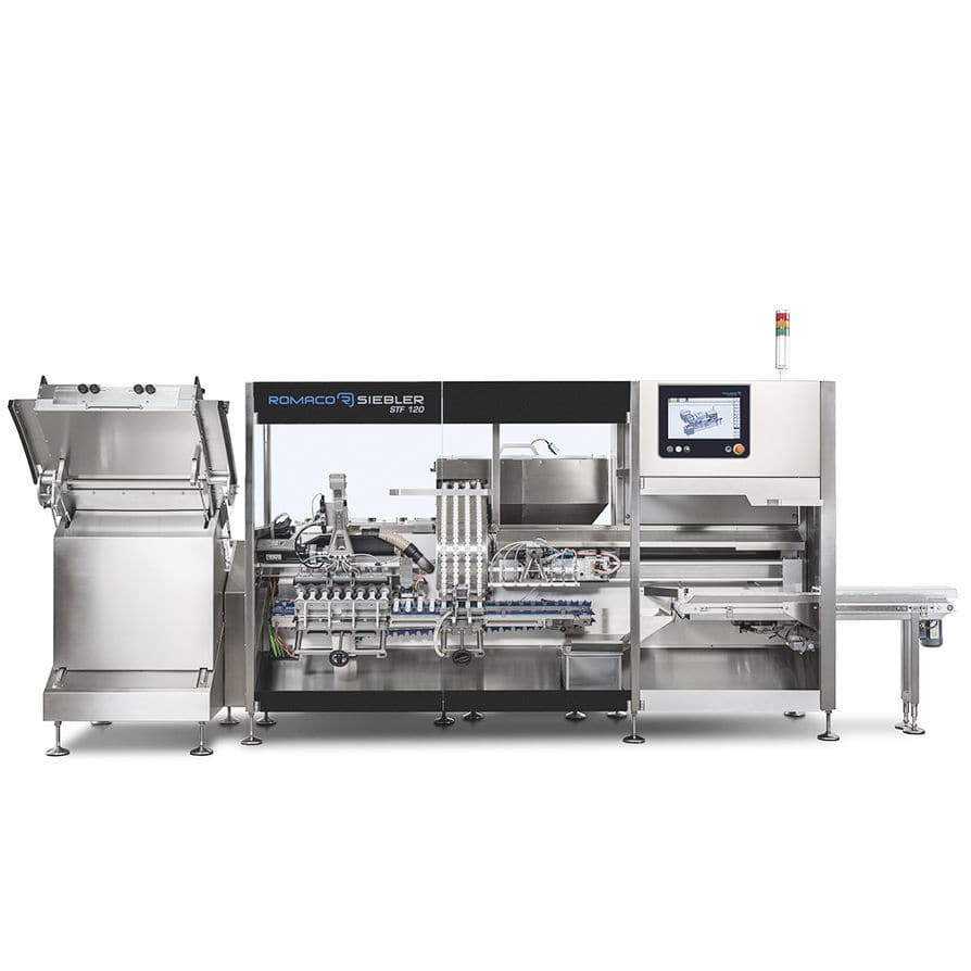 Tube filler - STF 120 - Romaco - fully-automatic / rotary / compact