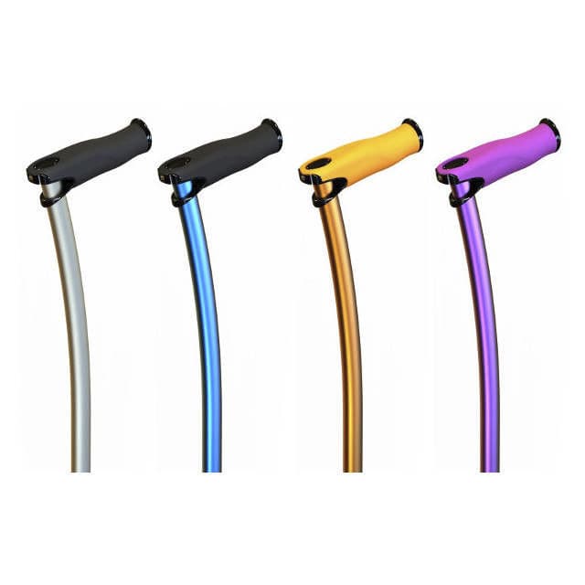 Walking stick with offset handle - ALUMINIUM - INDESmed