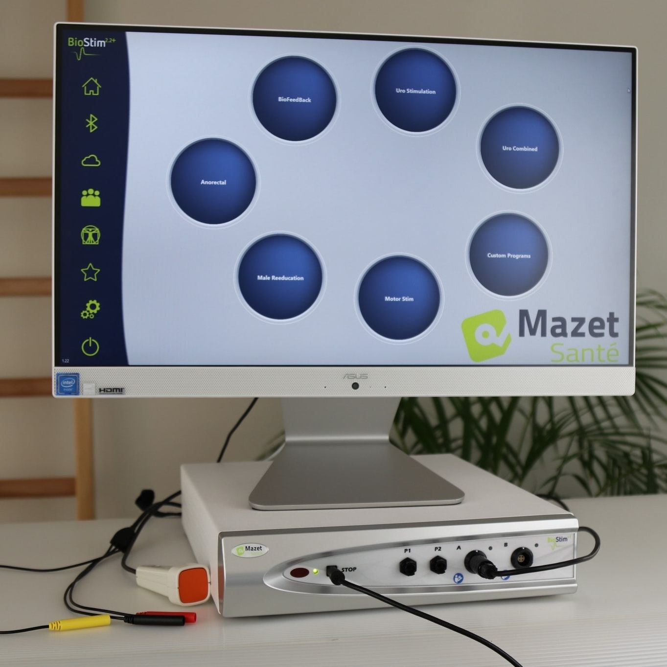 Pelvic floor stimulator - BioStim - Mazet Santé - tabletop / EMS / TENS