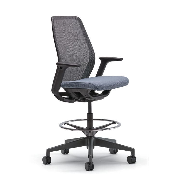 Doctor's office stool - Pli - Allsteel - height-adjustable / on casters ...