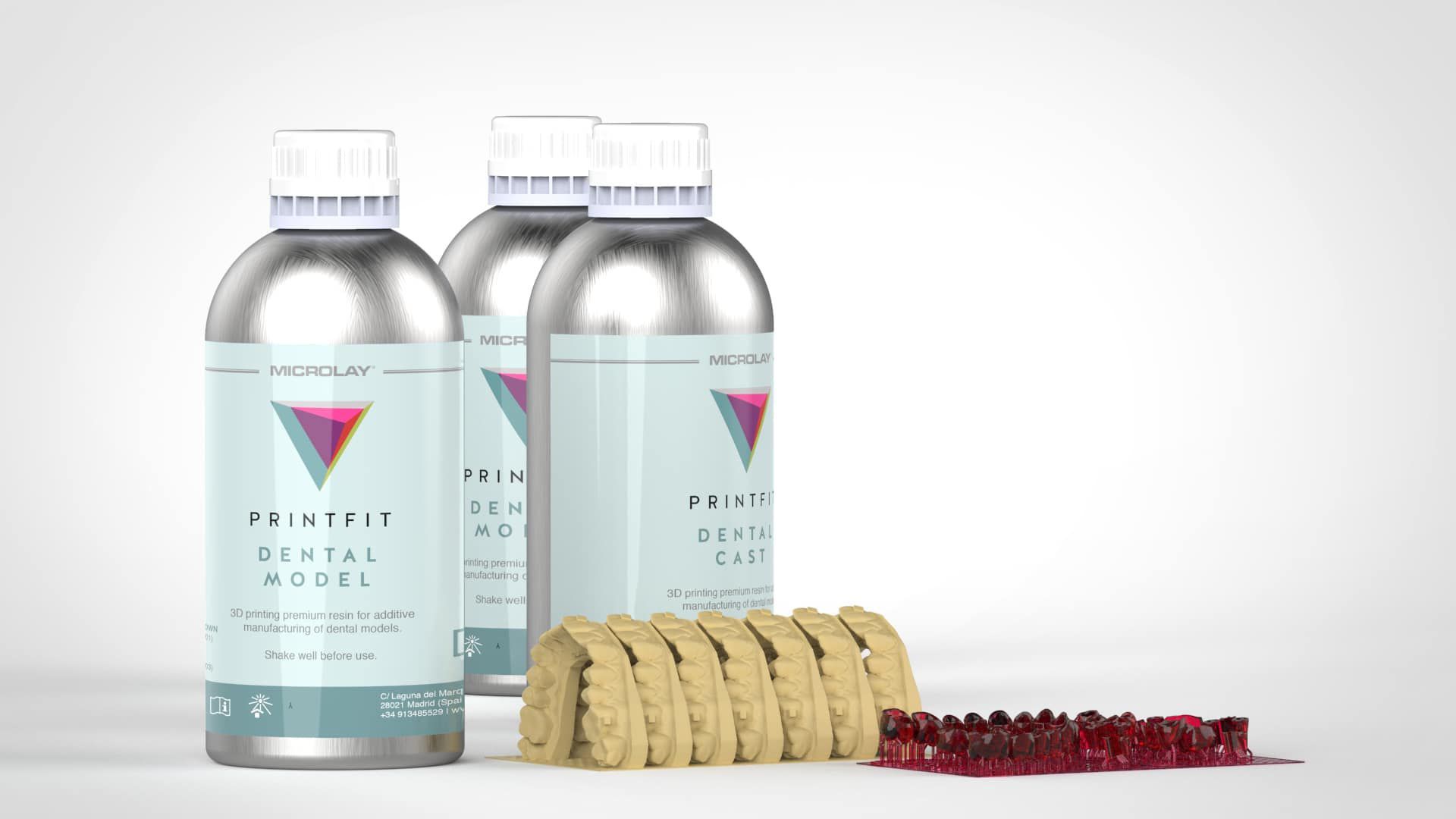 Resin dental material - Printfit - Microlay - for 3D printing / modeling