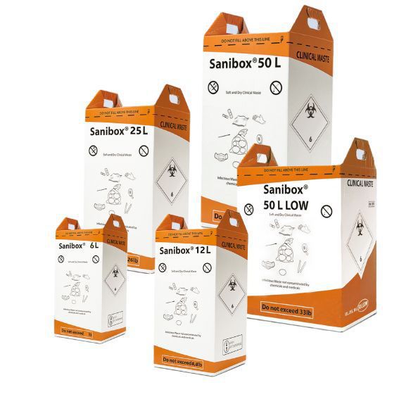 Waste container - SANIBOX® orange - Daniels Healthcare - handling ...