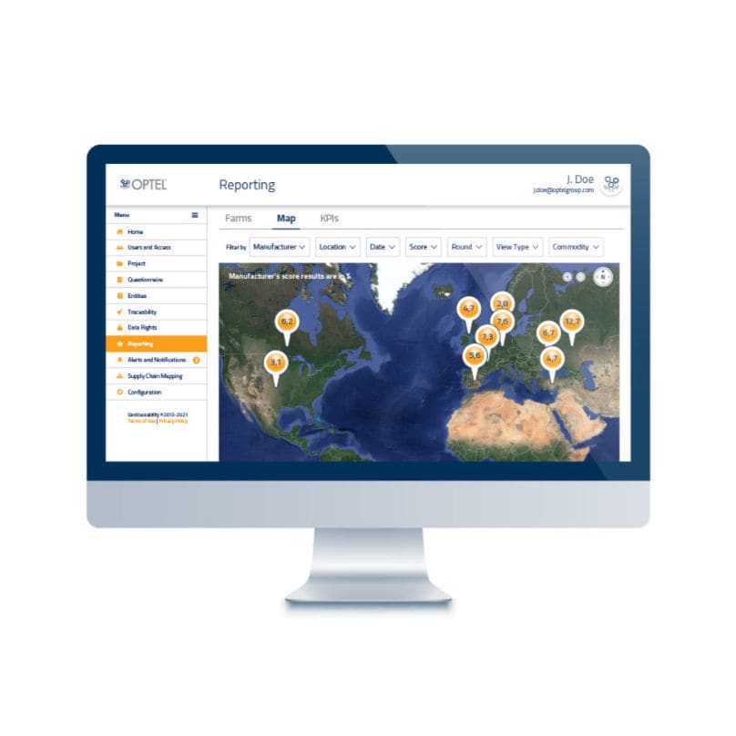 Data management and tracking system - GEOTRACEABILITY PLATFORM - Optel ...