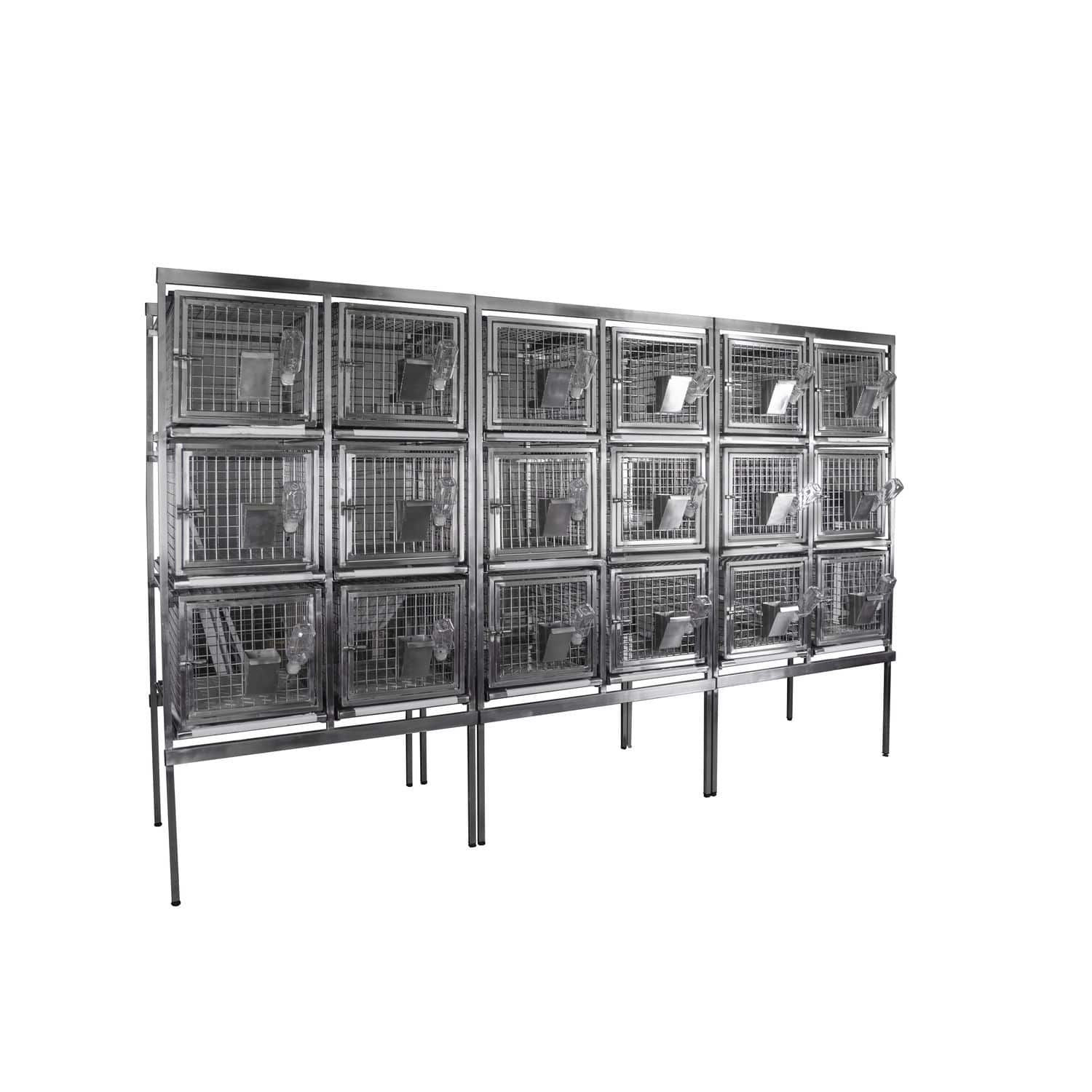 Rabbit veterinary cage - CL-1231 3х5 - Vetbot - modular / stainless ...