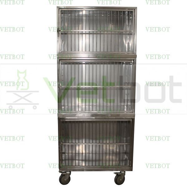 Dog veterinary cage - 80411 - Vetbot - for cats / modular / stainless steel