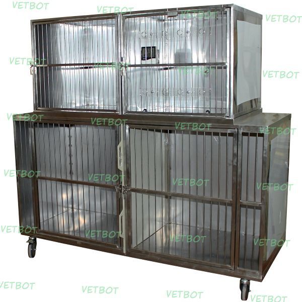 Modular veterinary cage - №8020 - Vetbot - stainless steel / with ...