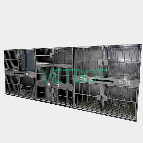 Modular veterinary cage - №80596 - Vetbot - stainless steel