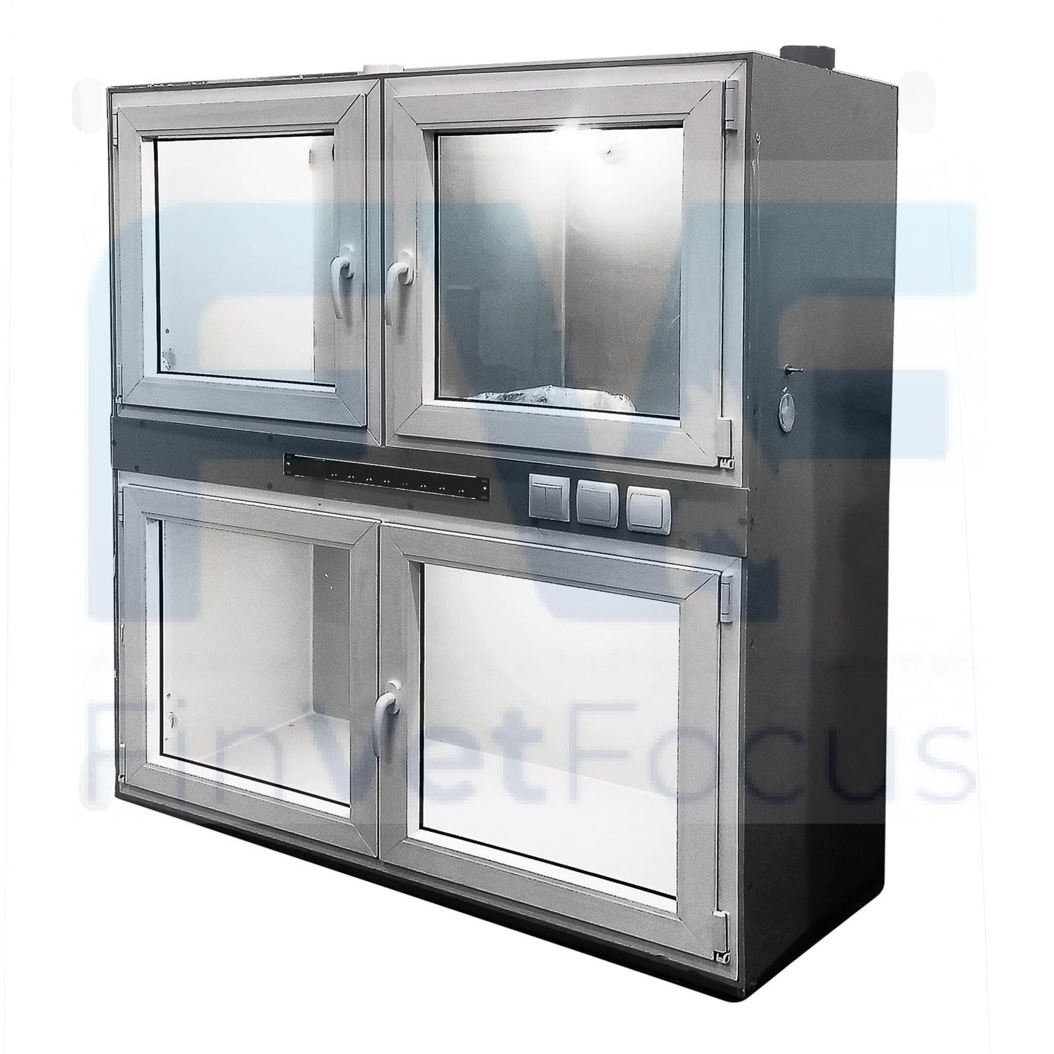 Veterinary isolation cage - 80577 - Vetbot - modular / 3-compartment ...