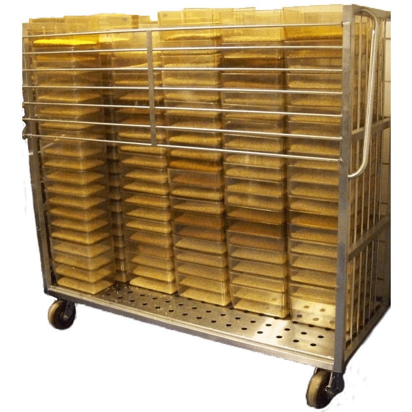 Animal cage rack - 2011 - Vetbot - storage / mobile / on casters