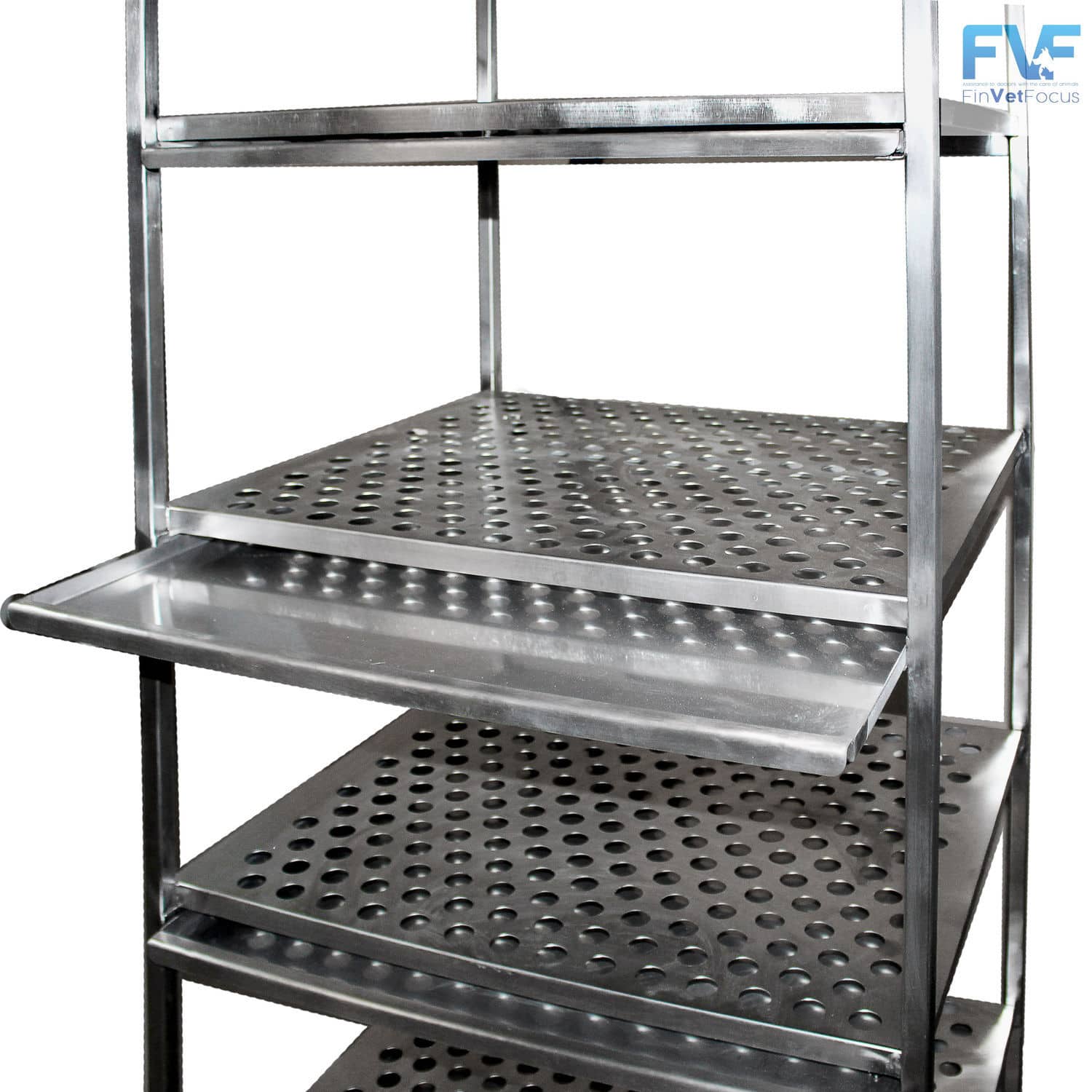 Animal cage rack - 1342CL - Vetbot - storage / mobile / on casters