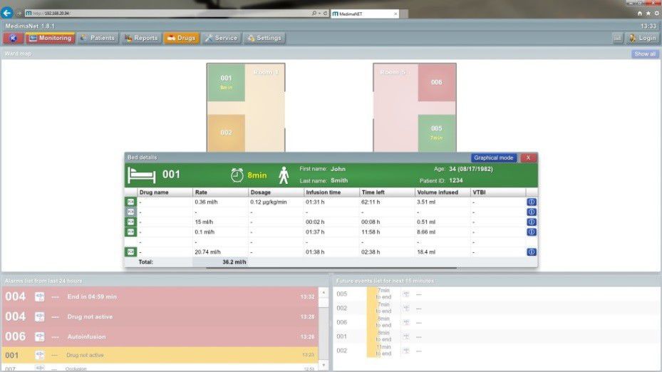 Patient data management software - MedimaNet - Medima - infusion pump ...