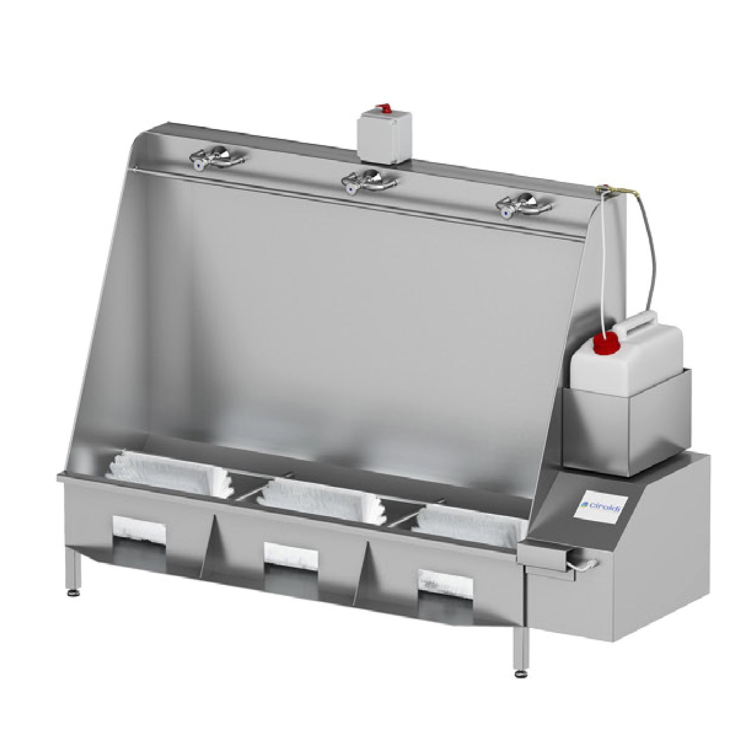 Shoe cleaning station - TRISERVICE - CIROLDI SPA - stainless steel