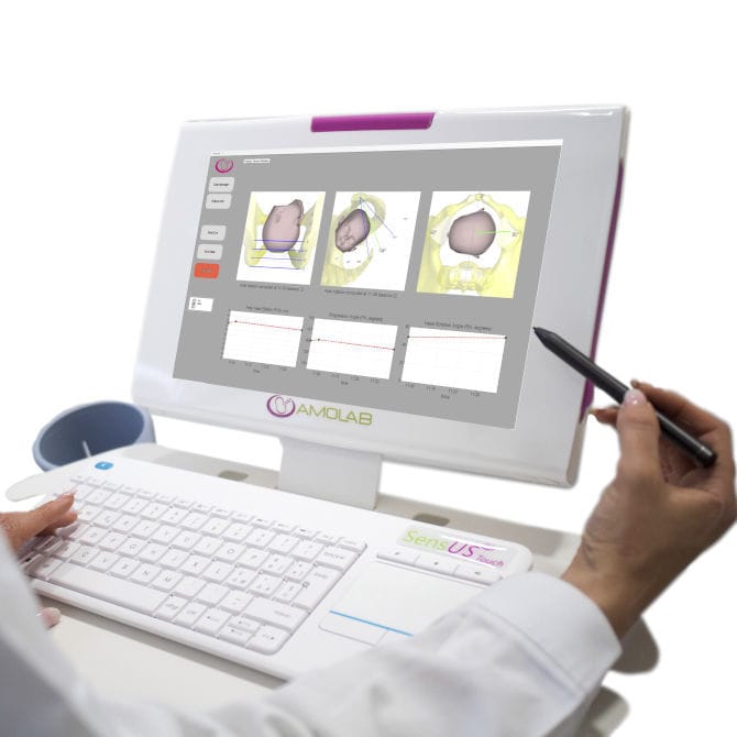 Portable, with trolley ultrasound system - SensUS Touch Plus - Amolab ...