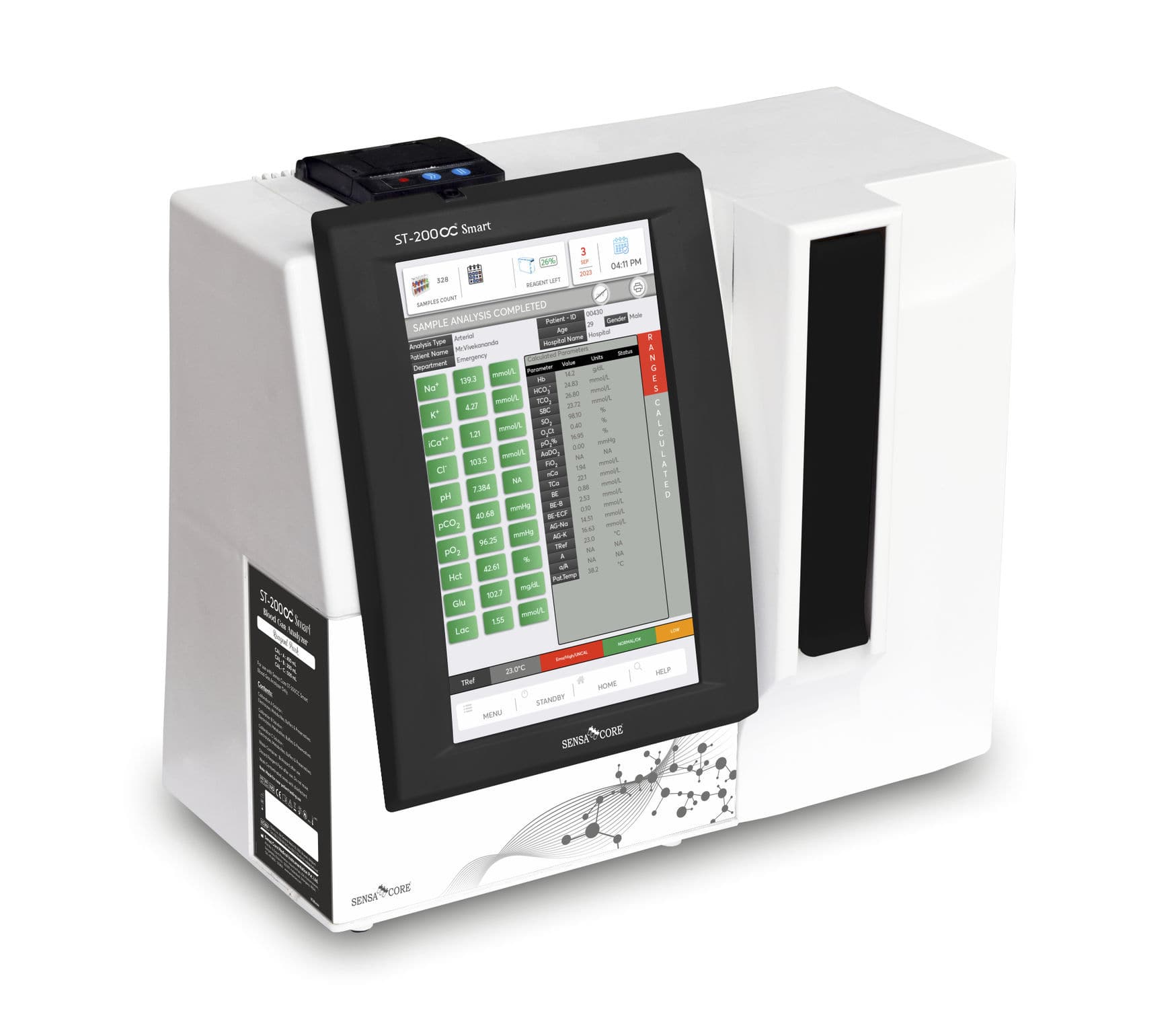 PCO2 blood gas analyzer - ST-200 CC Smart - Sensa Core Medical ...