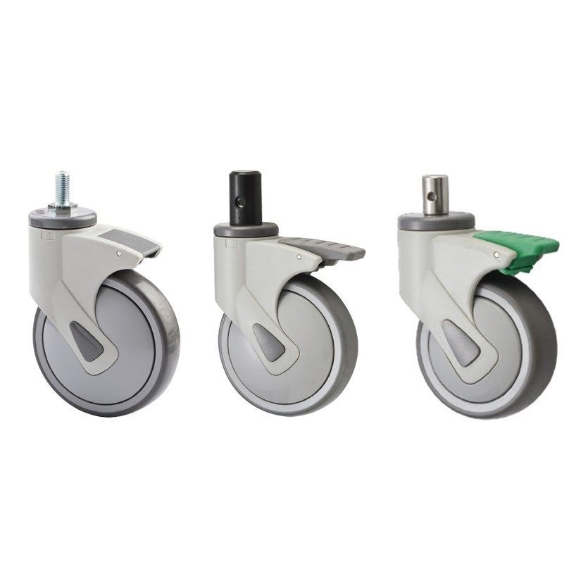Medical device caster - SP 01 series - Sunjoy Enterprises - with brake ...