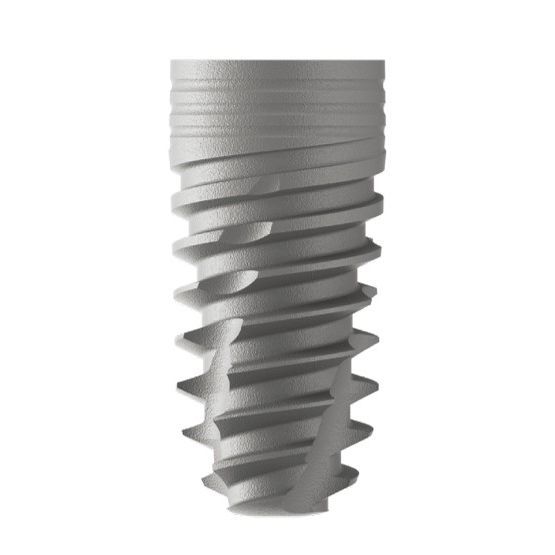 Cylindrical dental implant - MPLANT - MCTBIO - titanium / tapered / narrow