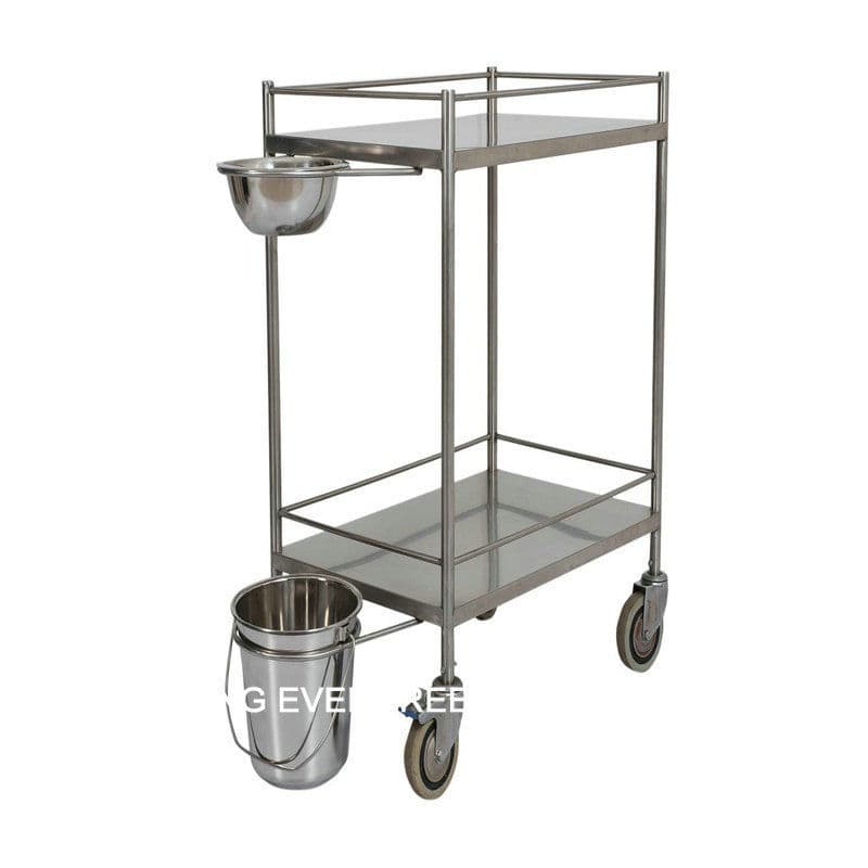 Dressing trolley - Wujiang Evergreen - 2-shelf / with waste bin / with ...