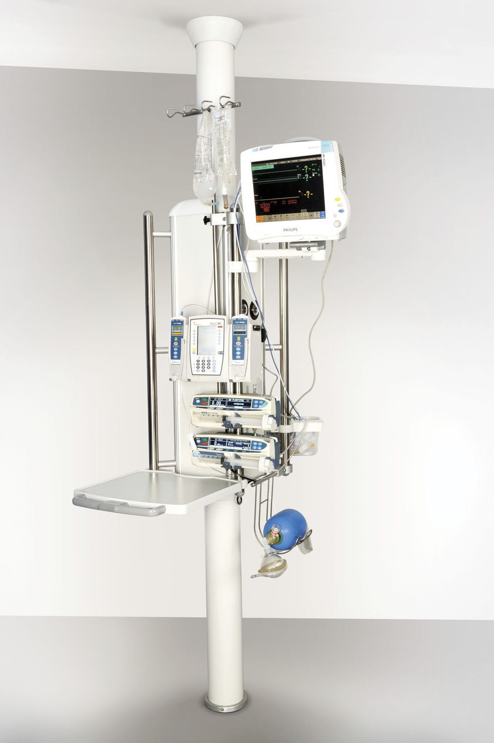 Medical pendant - HU4-FFR - Hutz Medical - ceiling-mounted / free ...