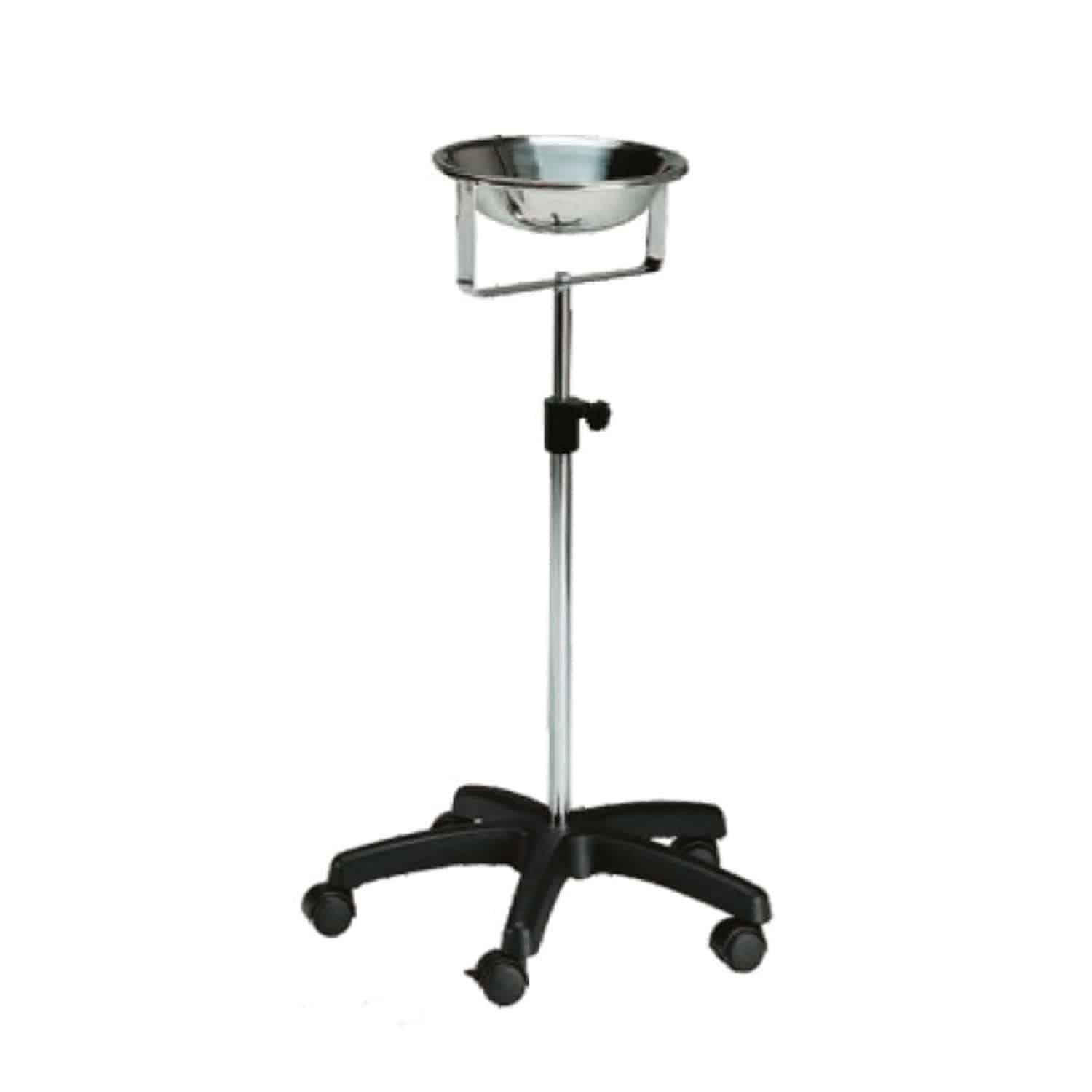 Trolley-mounted surgical basin stand - HWE-17 - Medi Waves - stainless ...