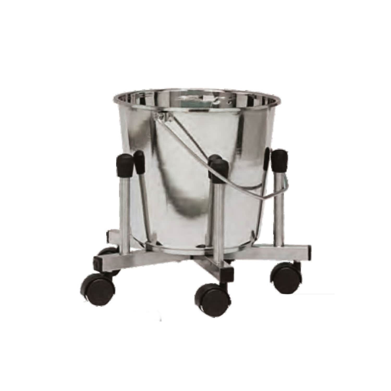 Trolley-mounted surgical basin stand - HWE-18 - Medi Waves - stainless ...