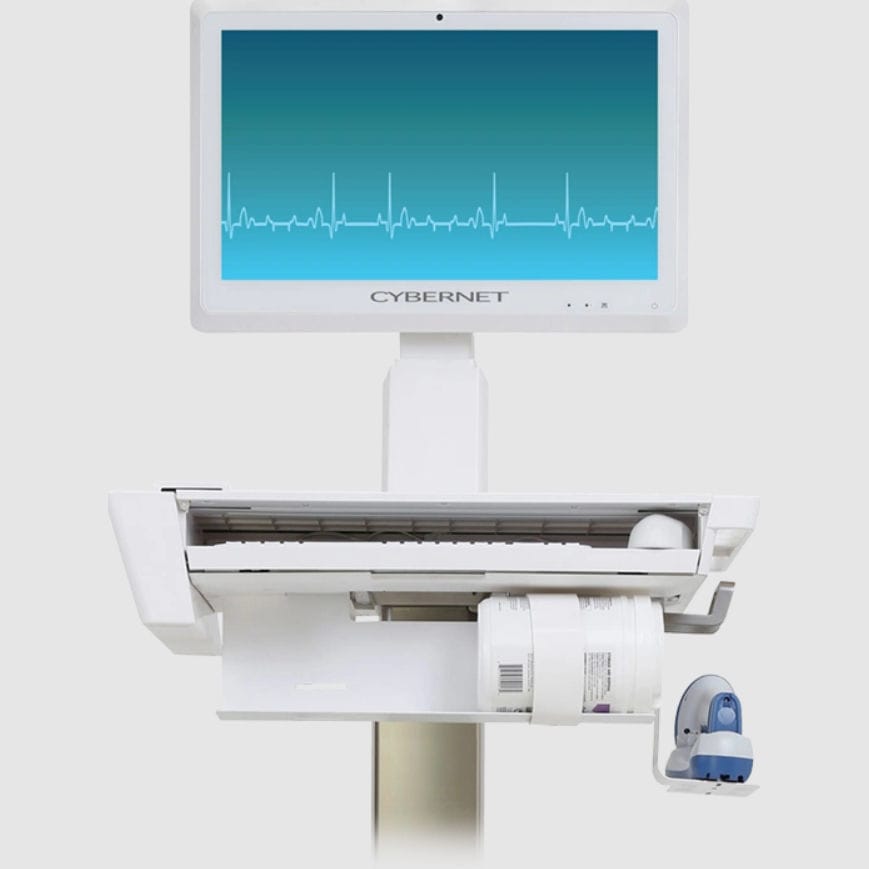 Battery-powered computer cart - CyberMed NB19 - Cybernet