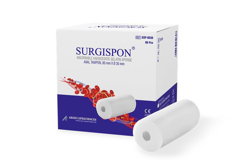 Sponge hemostatic agent - SSP-8030 - Aegis Lifesciences - colorectal ...