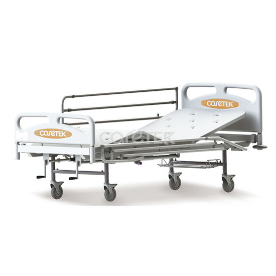 Medical bed - B400-88N - Caretek Medical - manual / height-adjustable ...
