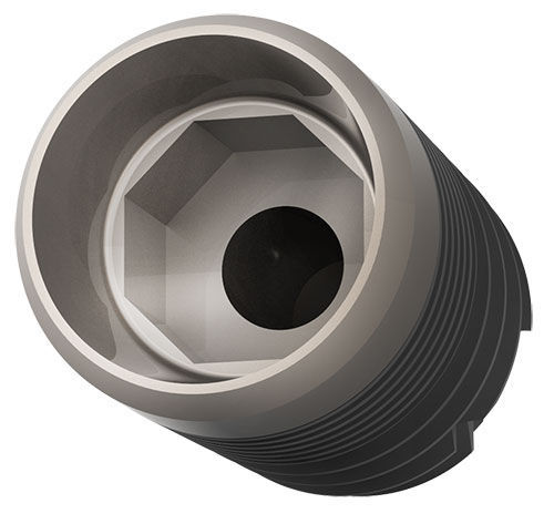 Conical dental implant / titanium / internal octagon / self-tapping ...