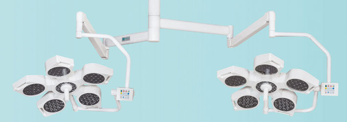 Ceiling-mounted surgical light - Medlight 50+50 - Meditech India - LED ...