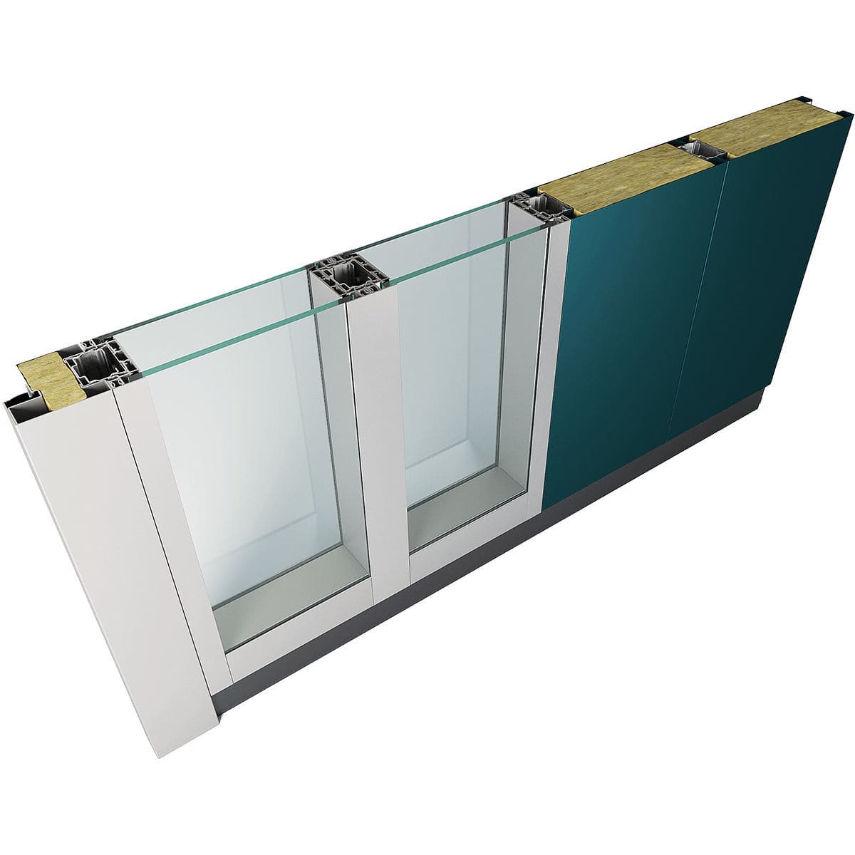 Aluminum partition - Synchrone - Clestra - steel / glass / modular