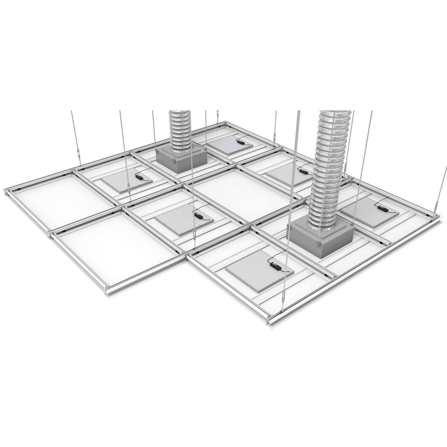 Cleanroom modular ceiling - T-Grid - Clestra
