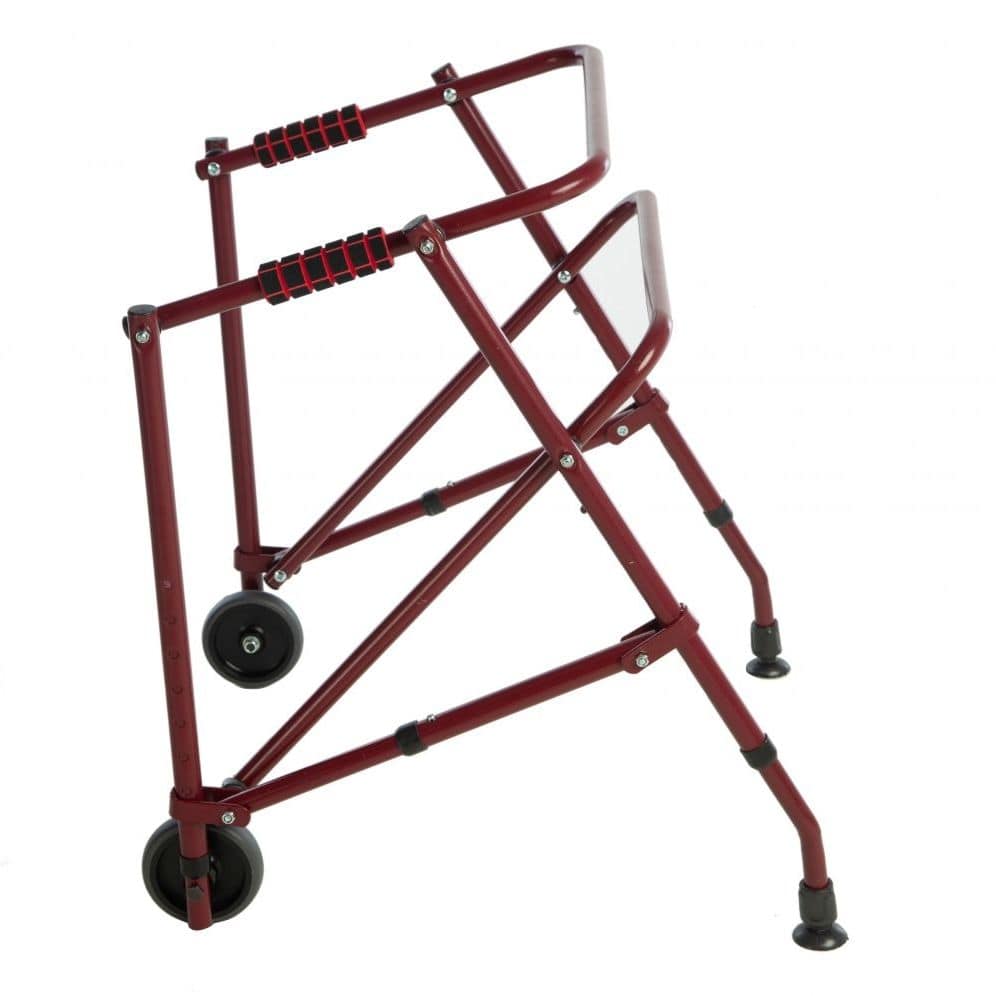 2-wheel mobility walker - OP-903 - Medimport - height-adjustable / folding