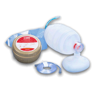 Manual resuscitator with mask - Pocket BVM with O2 Tubing - Micro BVM
