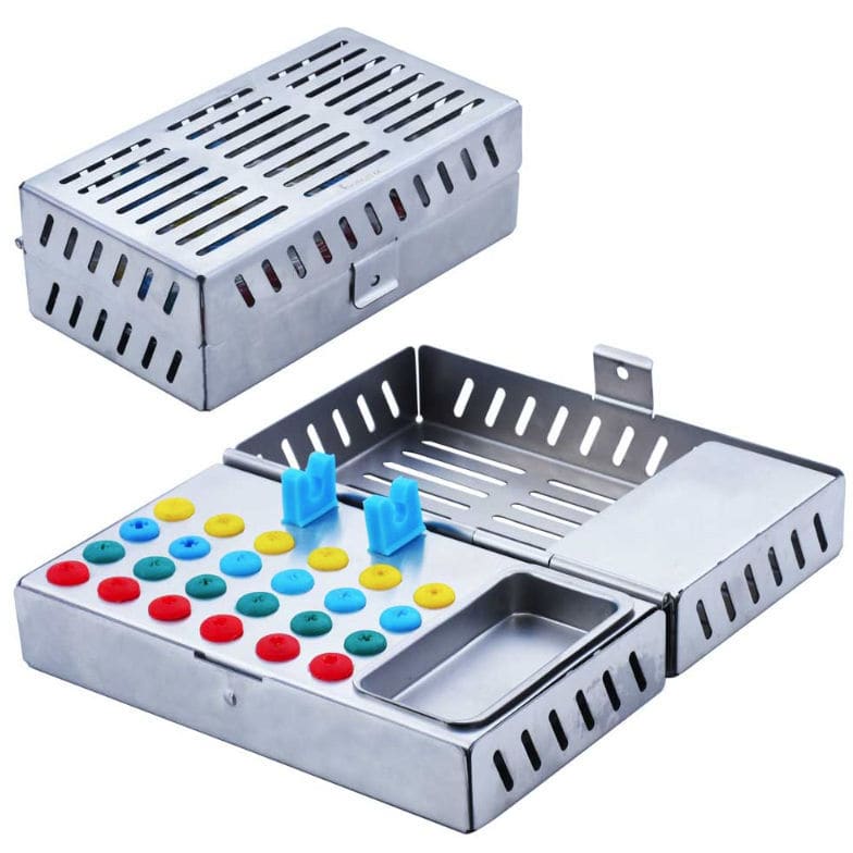 Dental instrument sterilization cassette - 11-398-025 - Smith Care - stainless steel