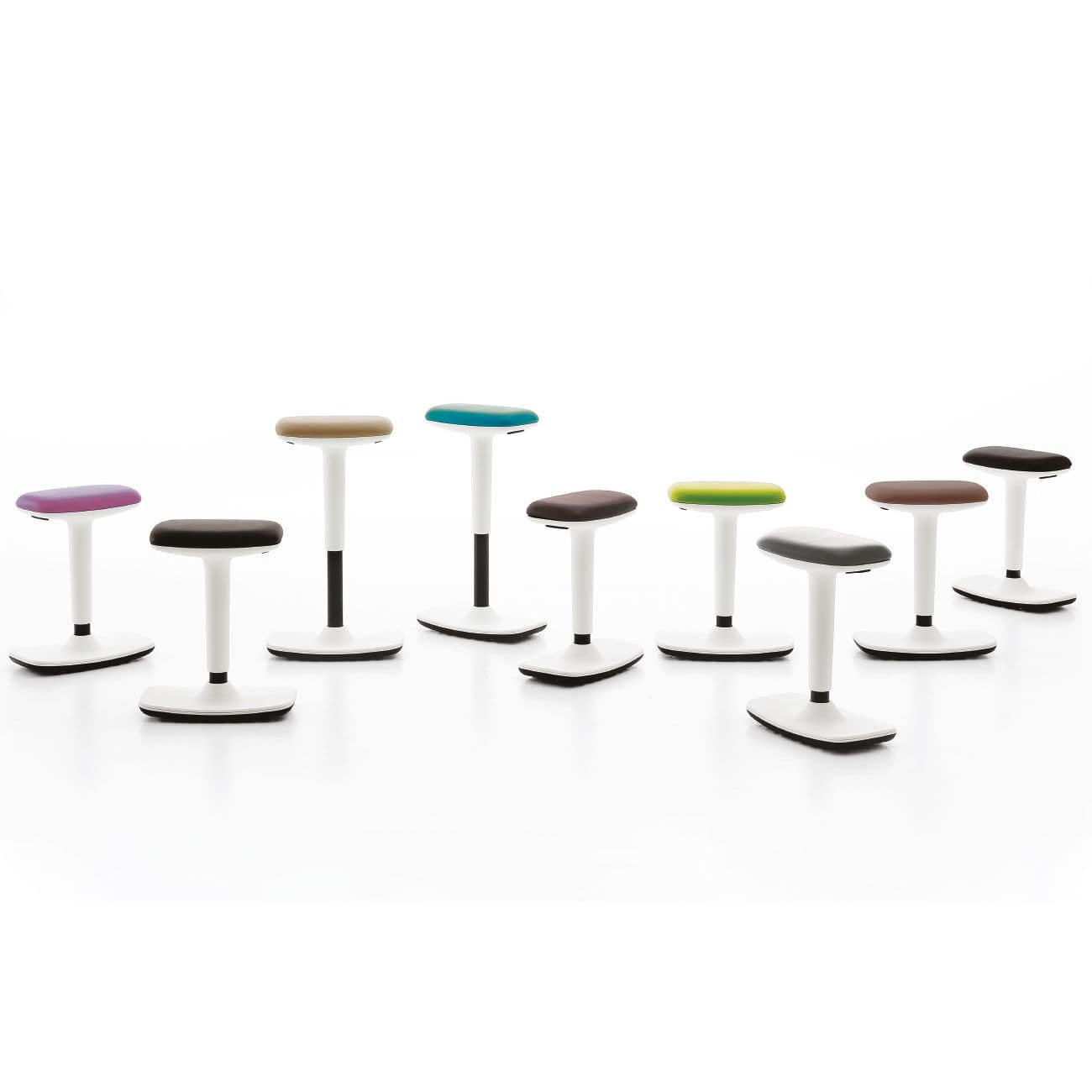 Healthcare facility stool - Flex - Vismara - height-adjustable / white