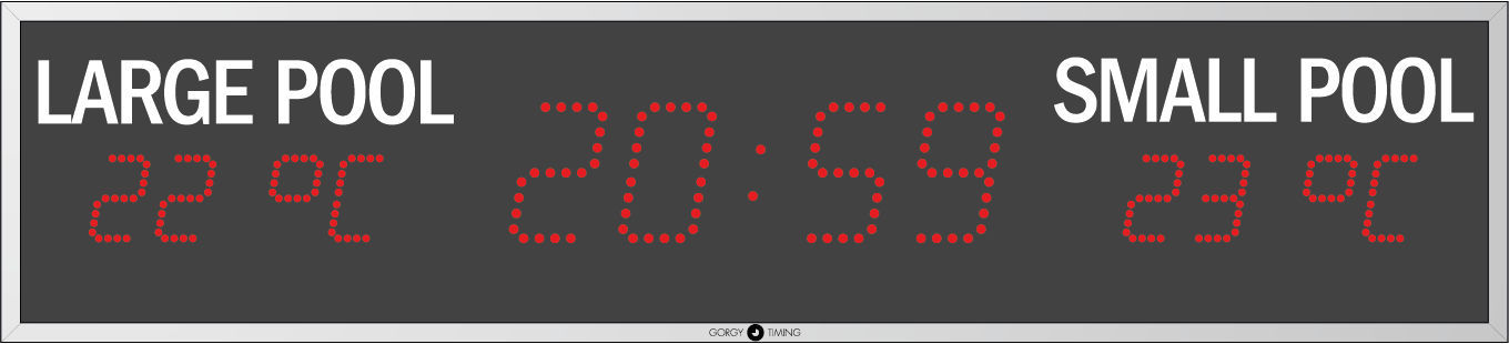 Digital clock - LEDI® POOL - Gorgy Timing SAS - for healthcare ...