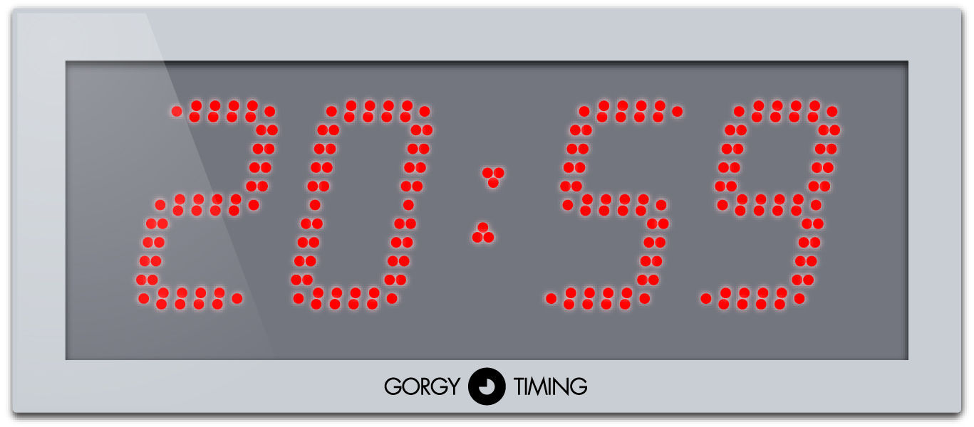 Digital clock - LEDI® 12 outdoor double face - Gorgy Timing SAS - for ...