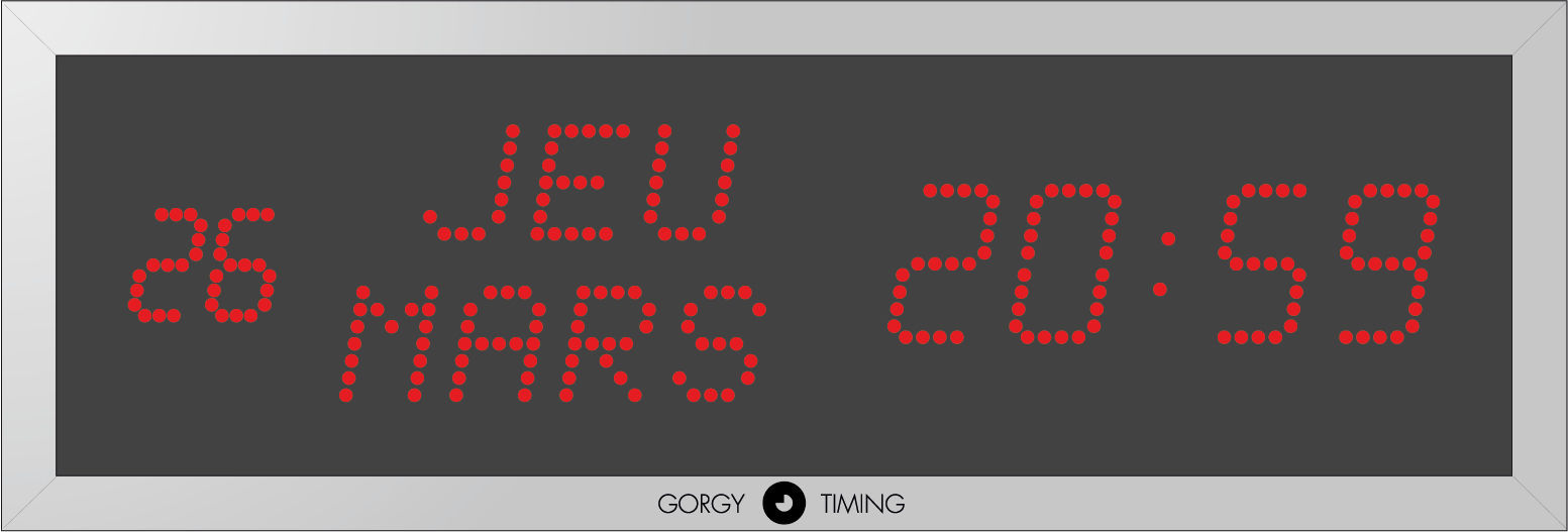 Digital clock - LEDICA® ALPHA REVERSO 7M - Gorgy Timing SAS - for ...
